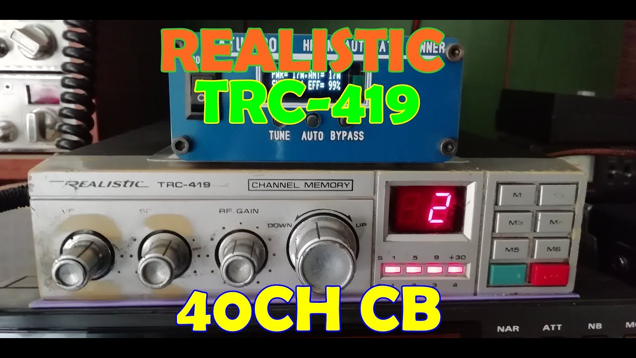 Radio CB Realistic TRC-419 Memory Channel - YouTube