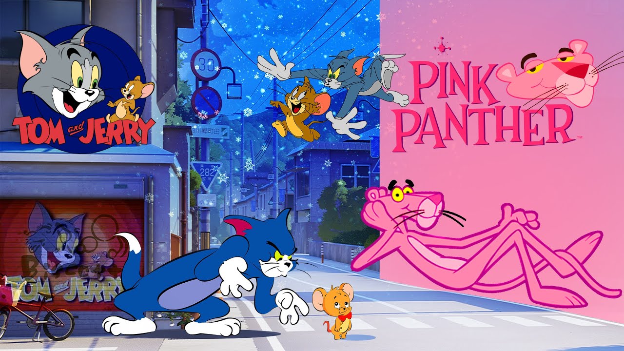 Tom and Jerry + pink panther cartoon - YouTube