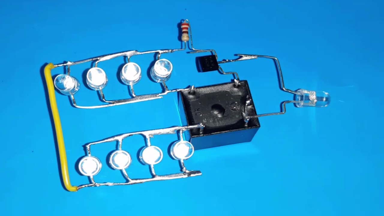 How to make 8 Led Flasher Relay, diy led light relay flasher - YouTube
