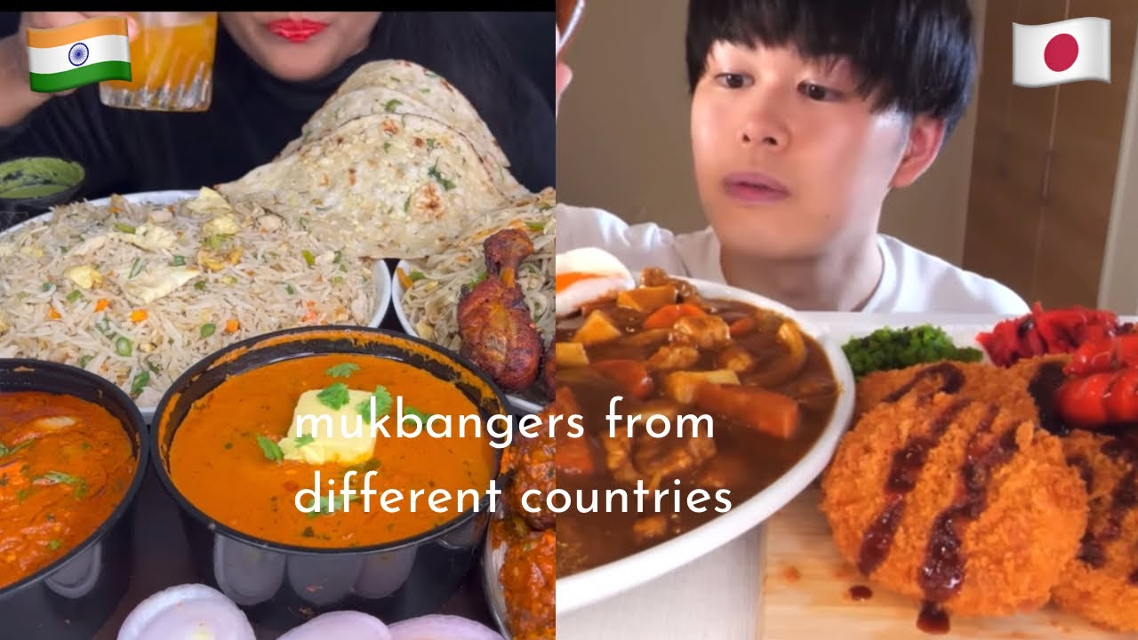 mukbangers from different countries (different food of each culture ...