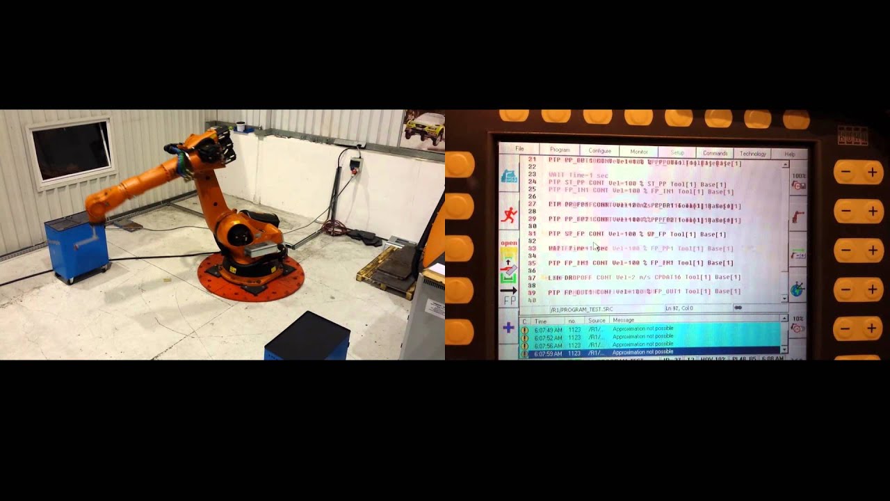 KUKA robot PTP motion - YouTube