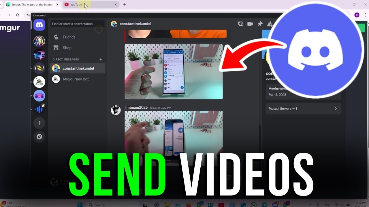How to Send Videos on Discord Using PC - YouTube