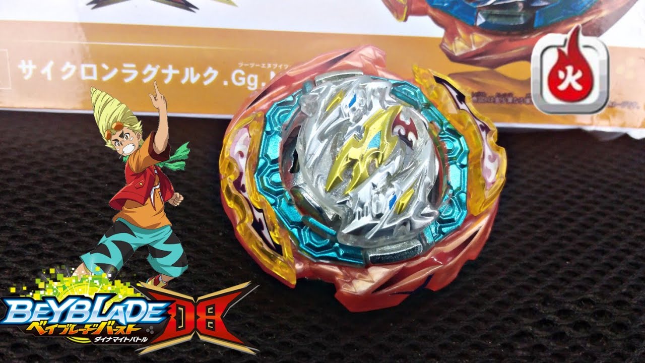 Cyclone Ragnaruk + DB launcher Unboxing (Flame brand) Beyblade burst db ...