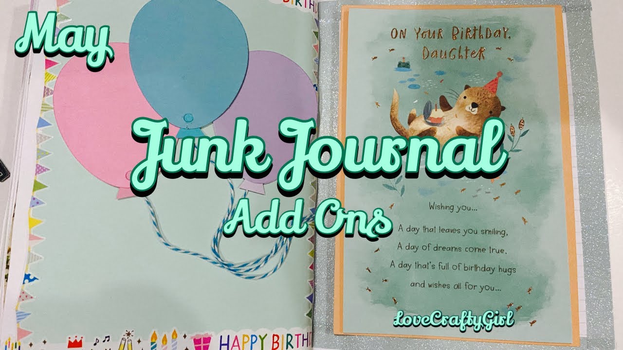 May Junk Journal add ons - YouTube