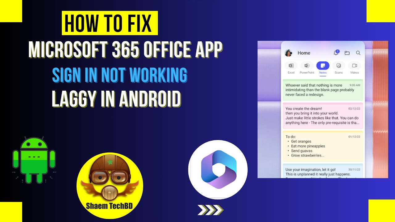 How to Fix Microsoft 365 Office App Sign in Not Working in Android ...