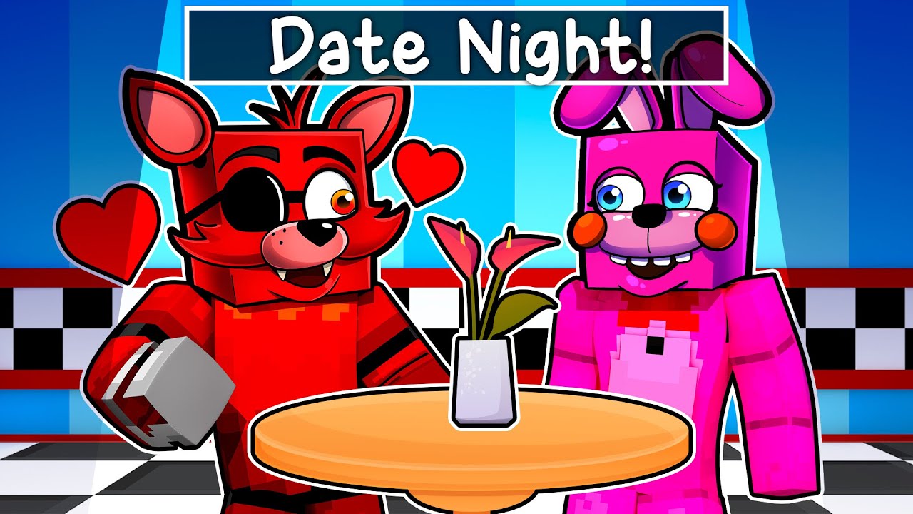 Bonnet DATE NIGHT with Foxy in Minecraft Security Breach - YouTube