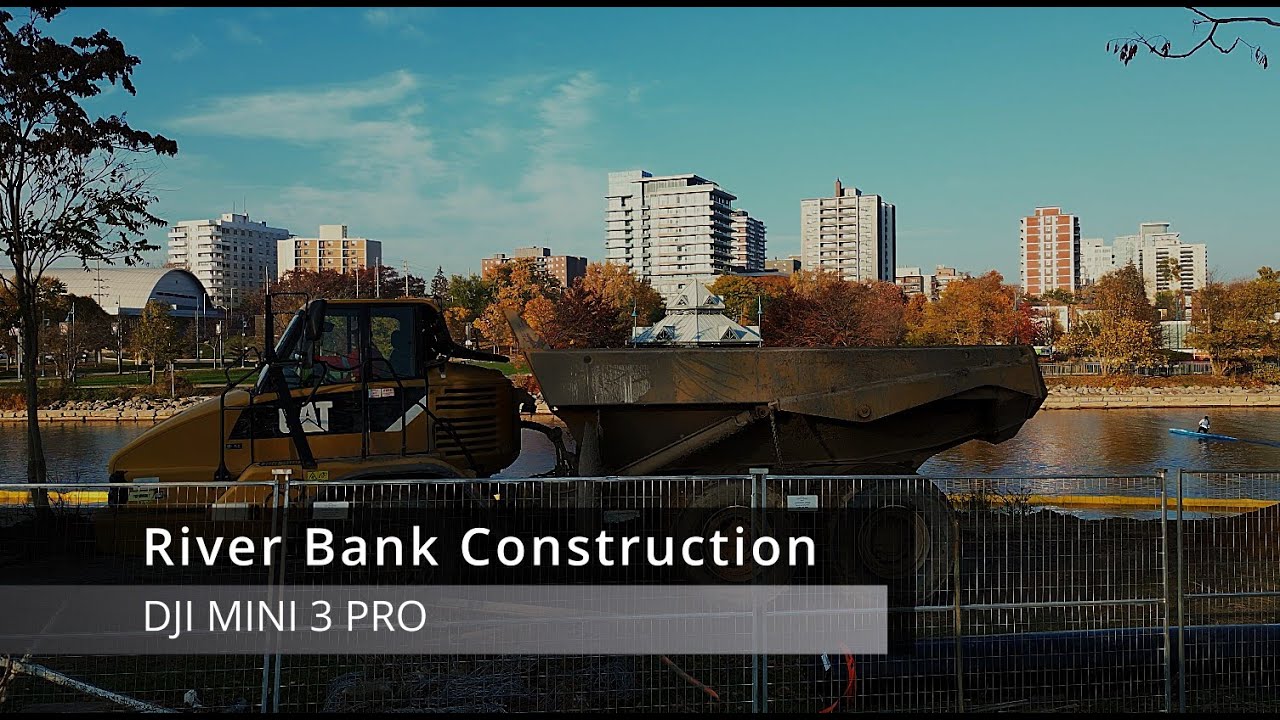 DJI MINI 3 PRO River Bank Construction #mini3pro #construction # ...