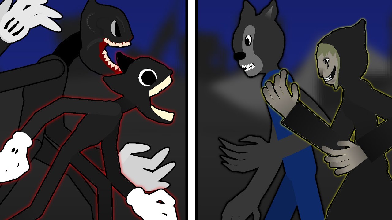WOLF & WITCH vs CARTOON CAT (Analog Horror) Little Red Riding Hood ...