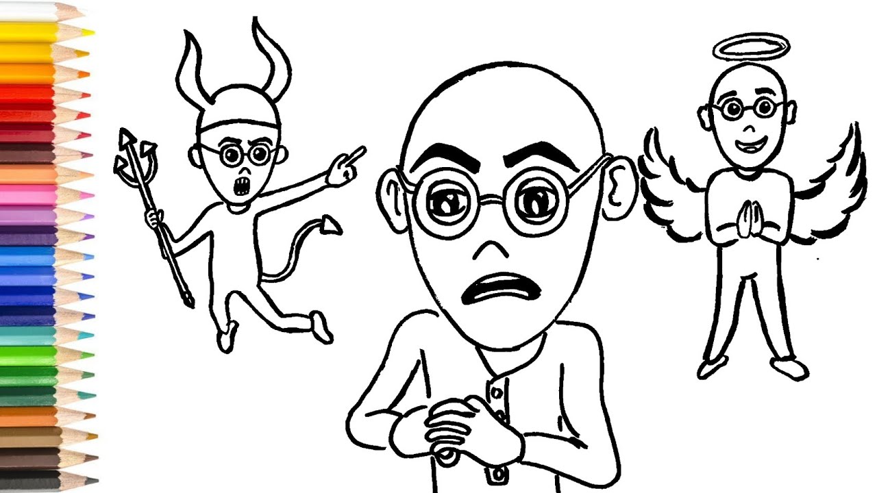 😇😈How To Draw Patlu From Motu Patlu / how to draw motu patlu ~ Drawing ...