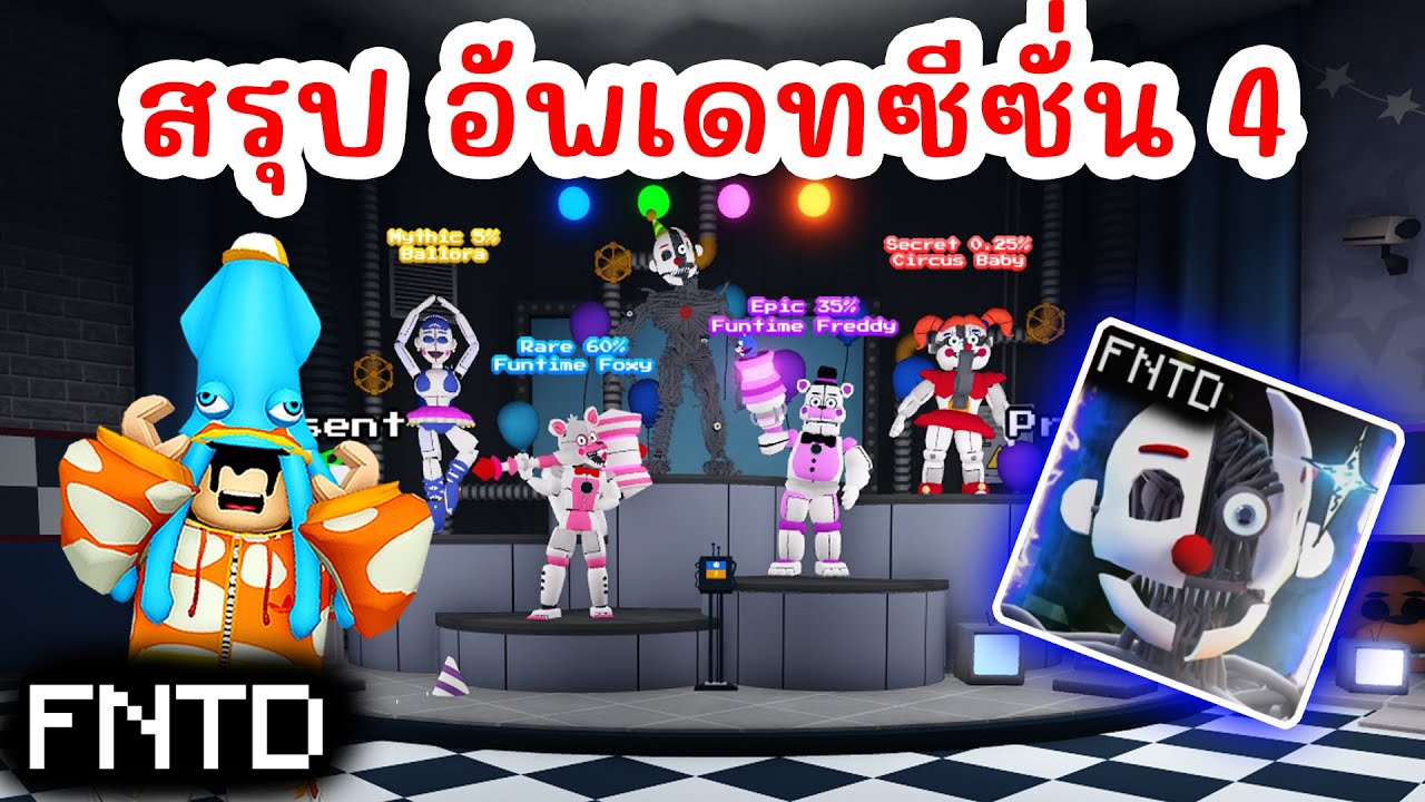 สรุปอัพเดทล่าสุด Season 4 มีอะไรบ้าง ? | Roblox Five Nights TD - YouTube