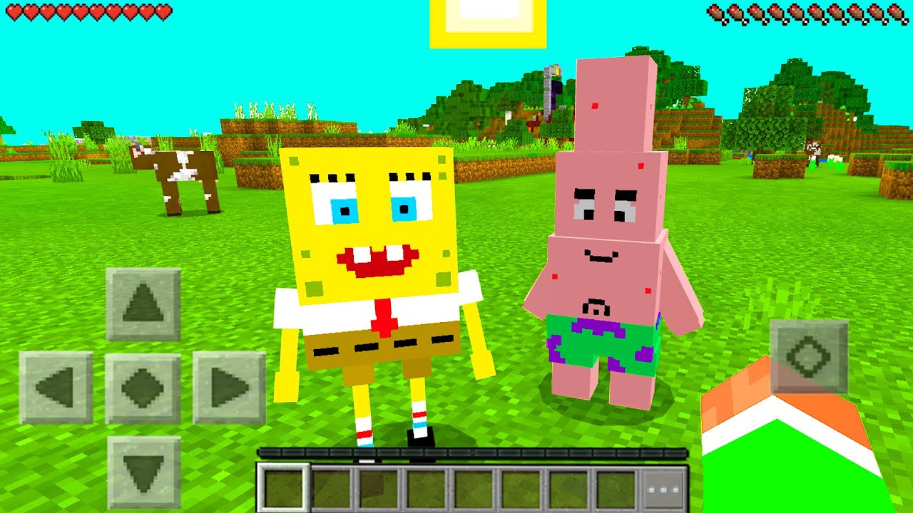 Minecraft PE : SPONGEBOB MOD UPDATE in Minecraft Pocket Edition - YouTube