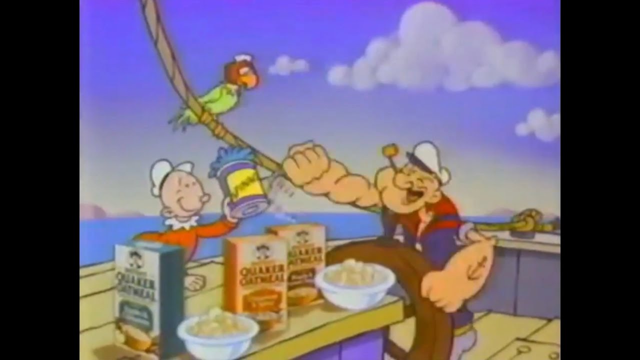 Instant Quaker Oatmeal (Popeye saves Wimpy) - YouTube