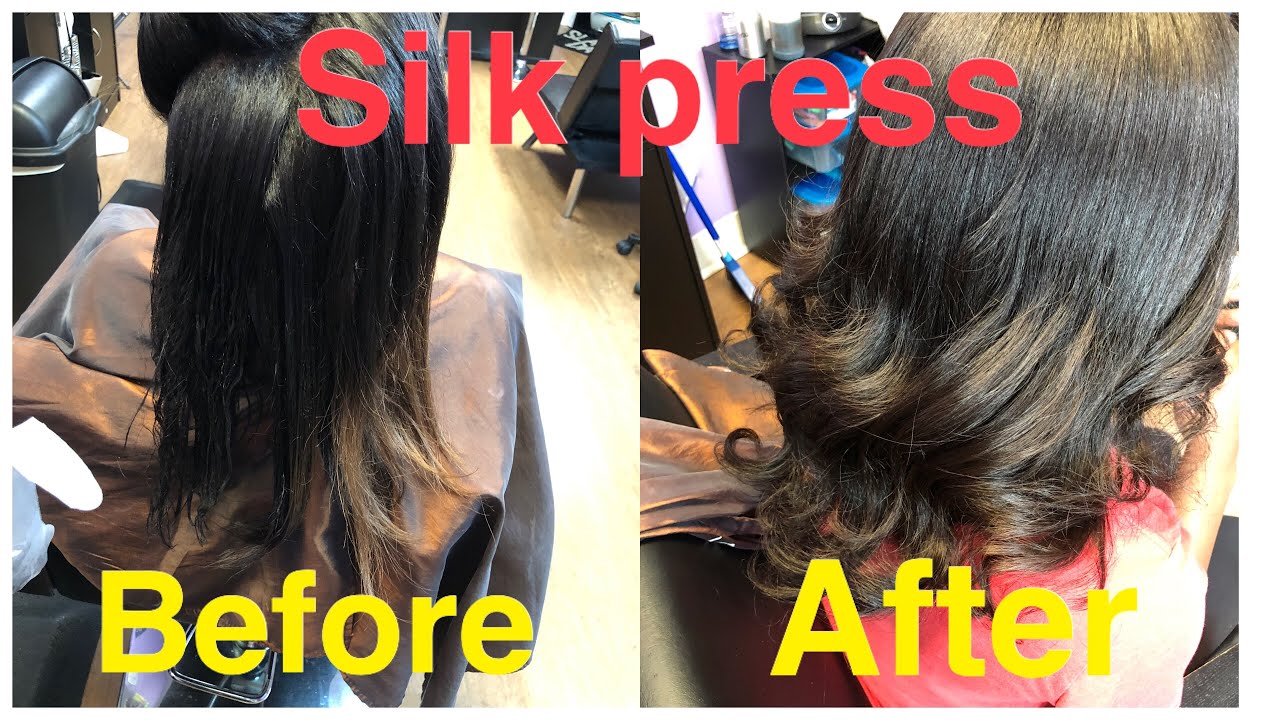 How To Do A Silk Press On Natural Hair - YouTube