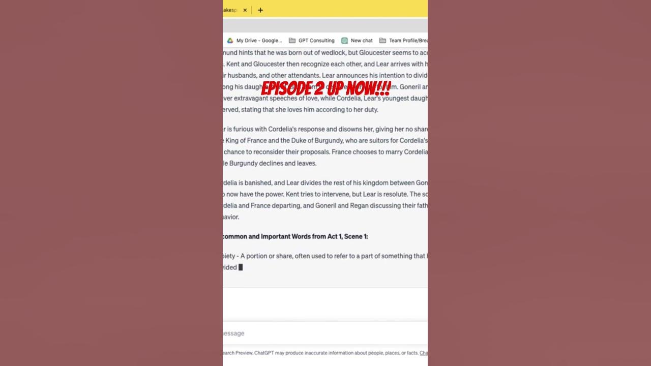 Episode 2 - Examining Shakespeare with ChatGPT - YouTube