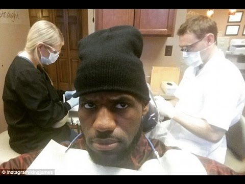 LEBRON JAMES gets drilled and says what the heck! - YouTube