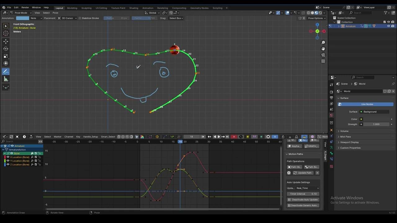 Advanced demo with new motion path addon in blender - YouTube