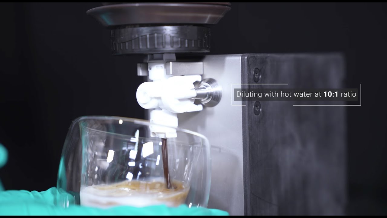 Quantex Pumps Dispense Milk and Coffee from Concertina Bottle - YouTube