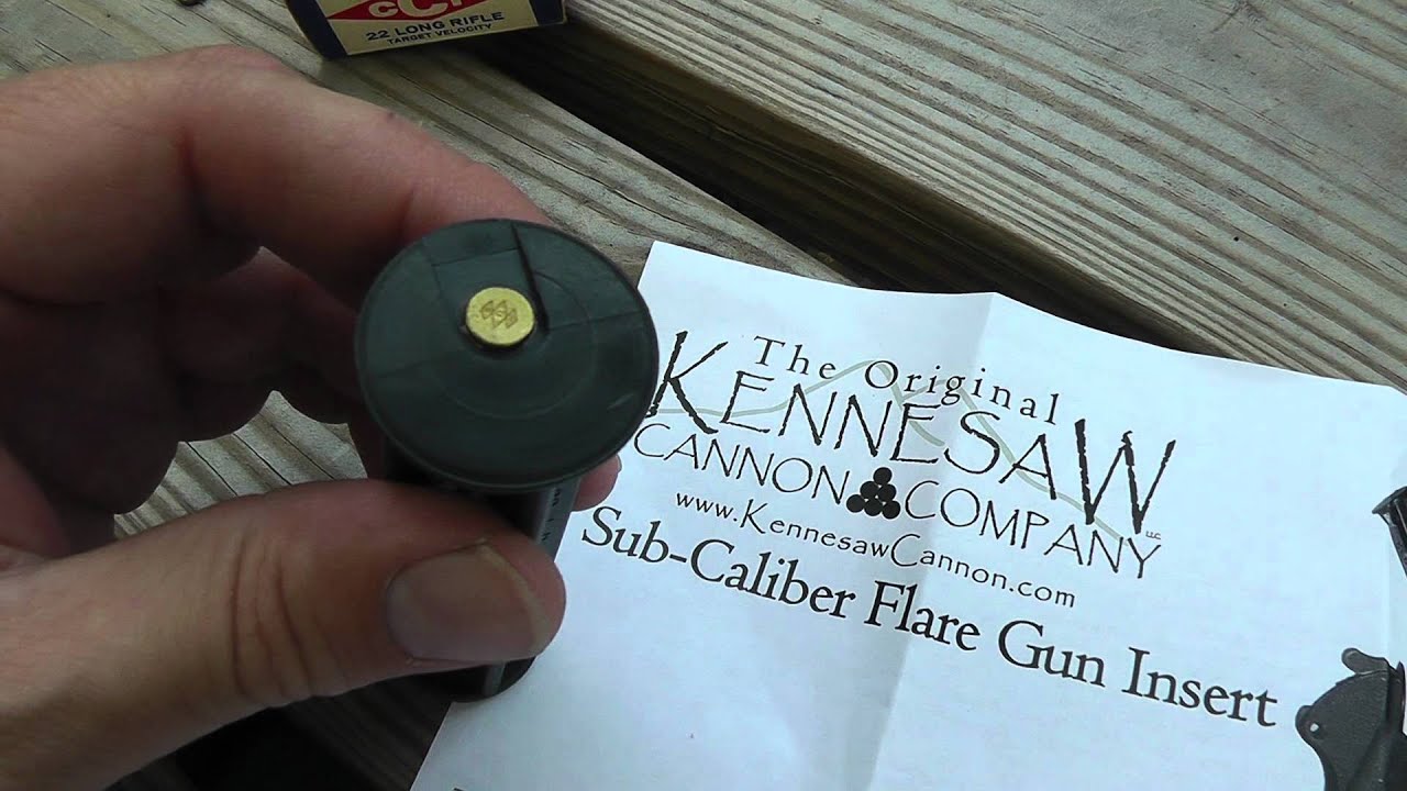 .22 Cal Flare Gun / Pistol Insert - YouTube