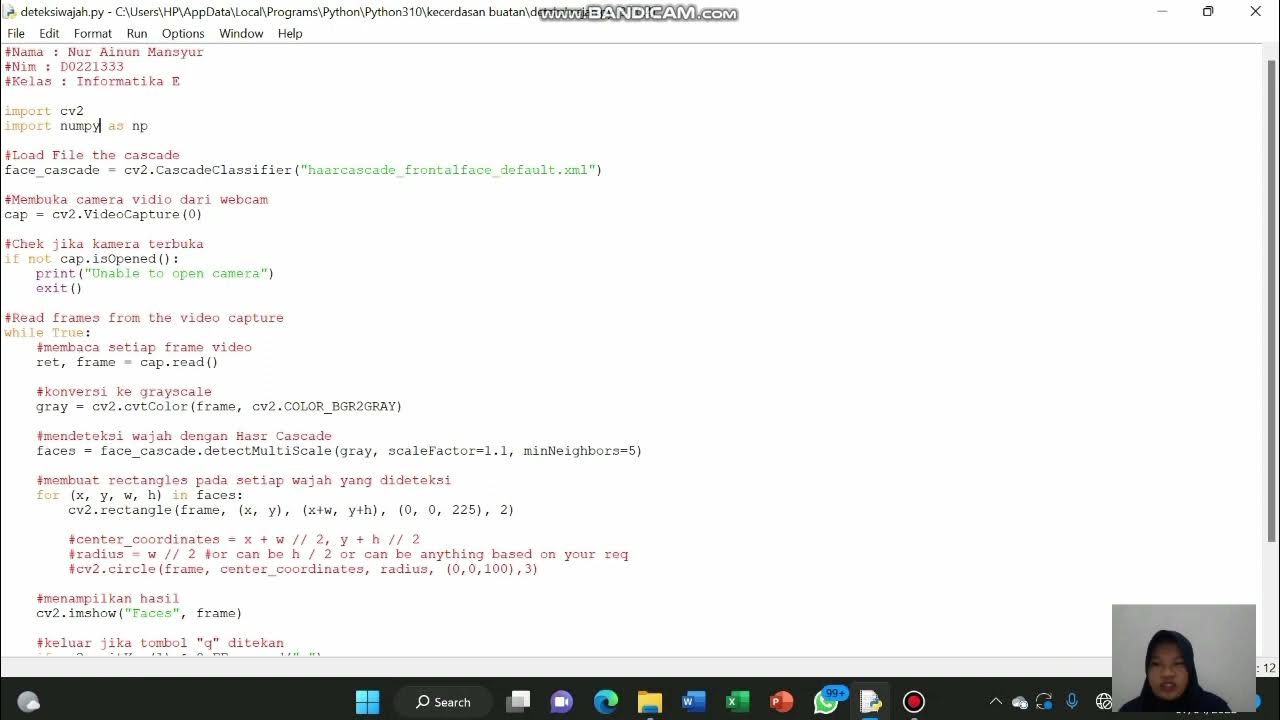 Tugas Mendeteksi Wajah Menggunakan Python | Artificial Intelegence - YouTube