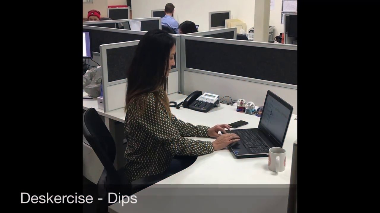 Strengthen exercises you can do at your desk - The dip - YouTube