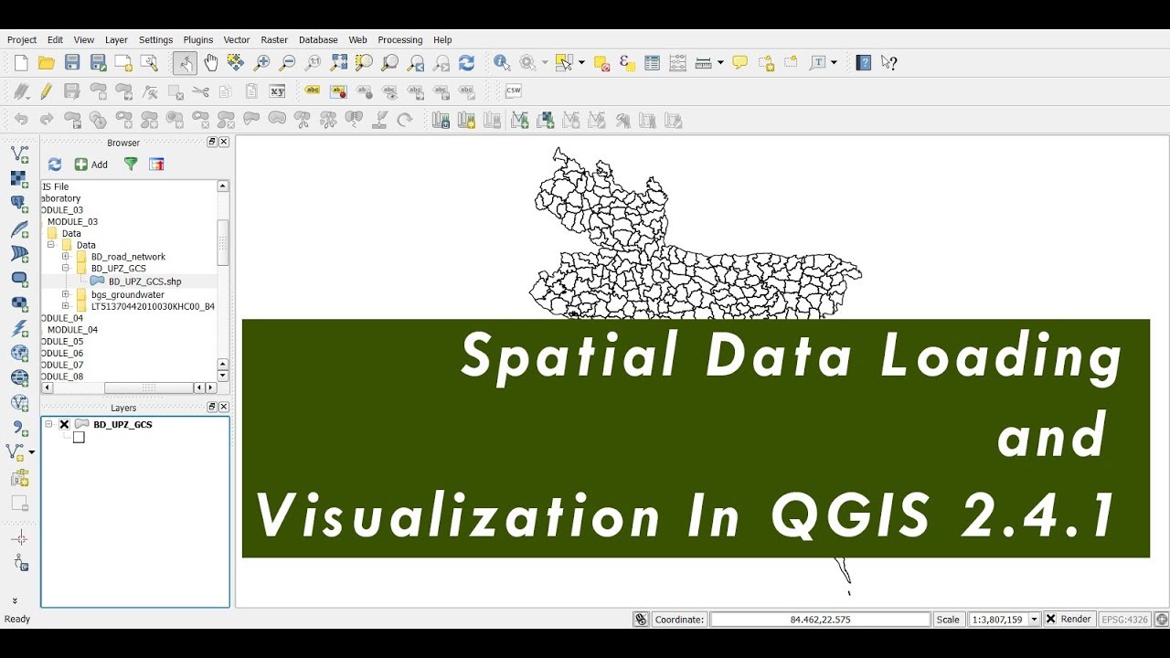 QGIS Tutorial Mod 3 ।। Spatial Data Loading and Visualization - YouTube