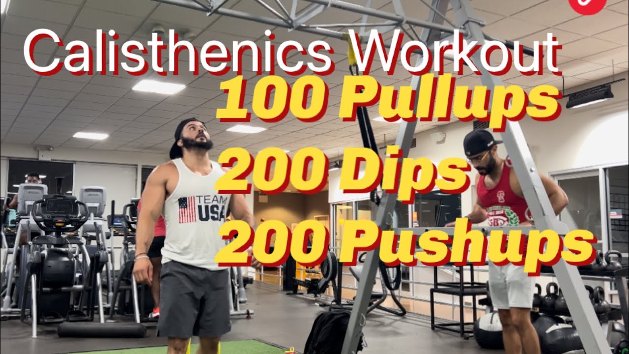 Calisthenics Workout #18: 100 Pullups + 200 Dips + 200 Pushups | Eric Rivera - YouTube