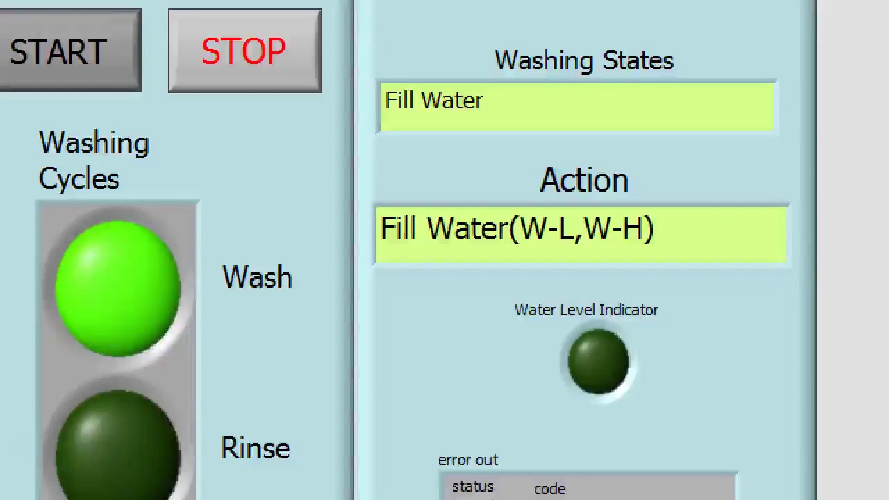 Mini Projectc Washing Machine Controller In Labview Program 1 - YouTube