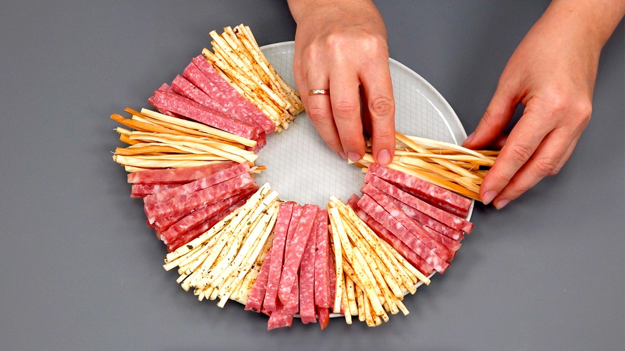 Красивая НАРЕЗКА на праздничный стол! Сразу 5 СУПЕР СПОСОБОВ! Мясная ...