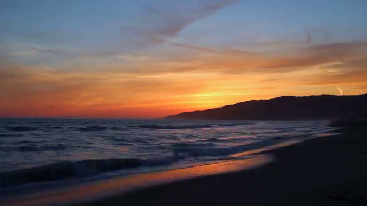 Zuma Beach Sunset Reverse Time Lapse to Nat King Cole - YouTube