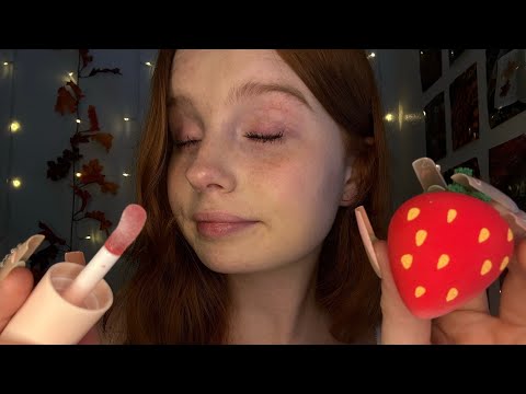 ASMR Sweet Friend Does Your Strawberry Girl Makeup 🍓