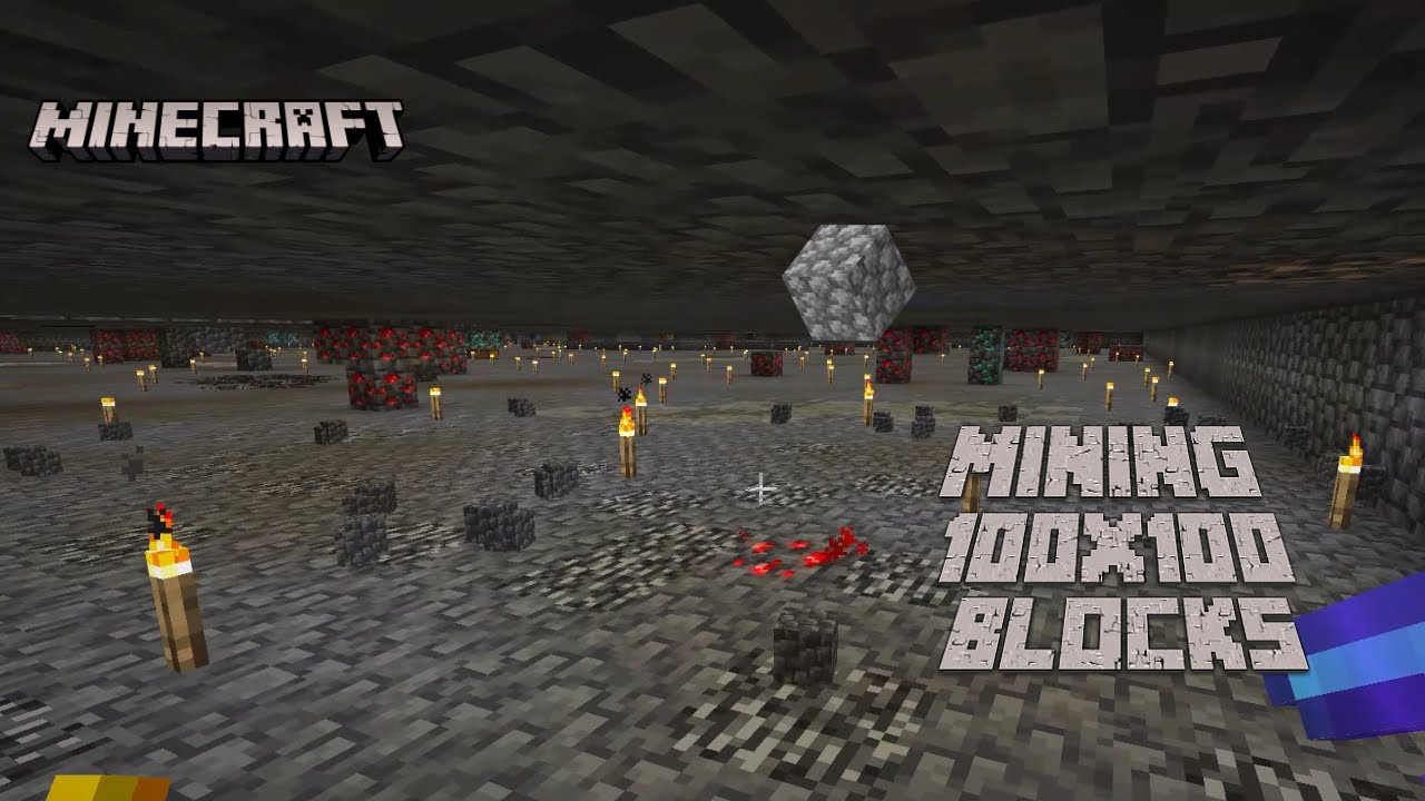 Mining 100x100 Blocks To Get Diamonds - YouTube
