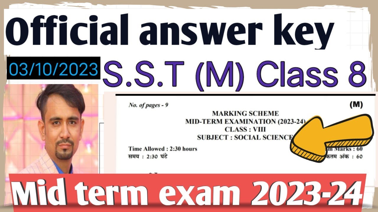 class 8 social science mid term paper solution 2023-24 / morning shift ...