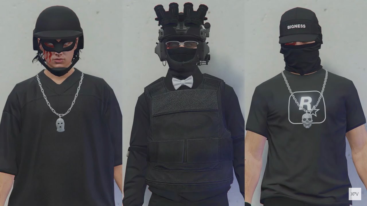 GTA V - 5 Easy Tryhard Outfits Tutorial #106 (Black Outfits 2022) - YouTube