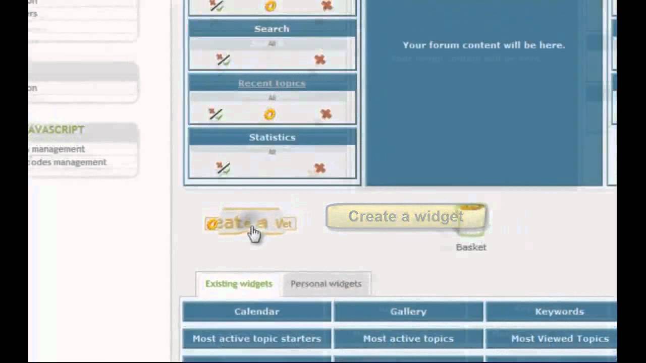 How to add widgets on your Forum? - YouTube