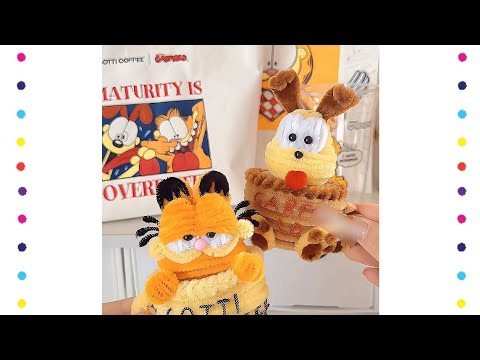 Garfield Cat and Odie Dog with pipe cleaner | DIY | Useful Craft Things ...