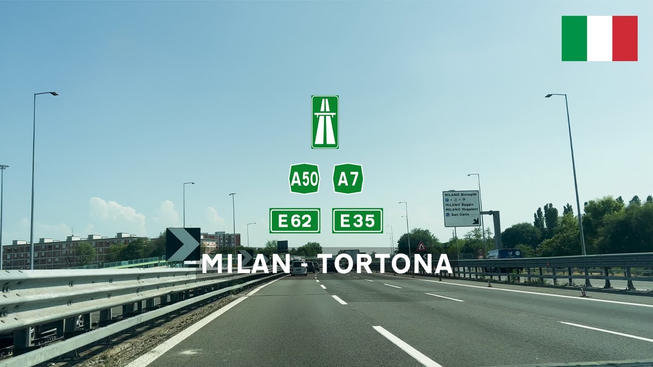 [4KHDR] Driving in Italy: Autostrada A50 E35 & A7 E62 from Milan to ...