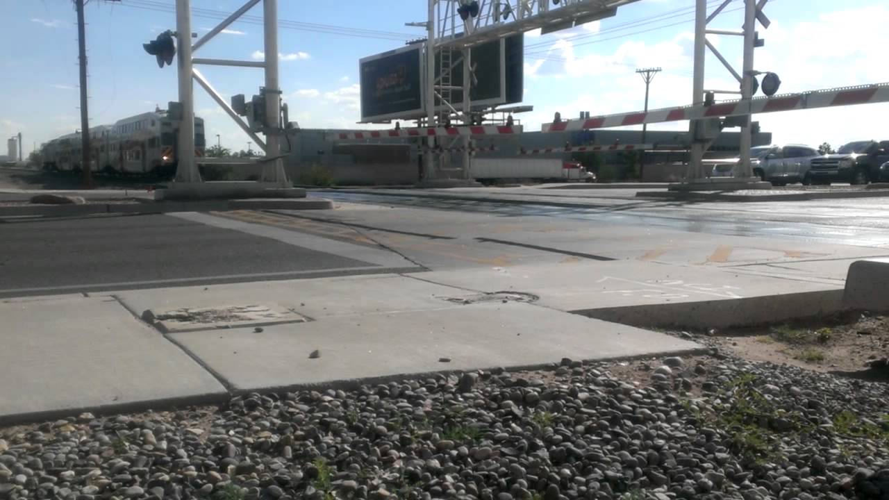 Nmrx 106 westbound montano crossing - YouTube