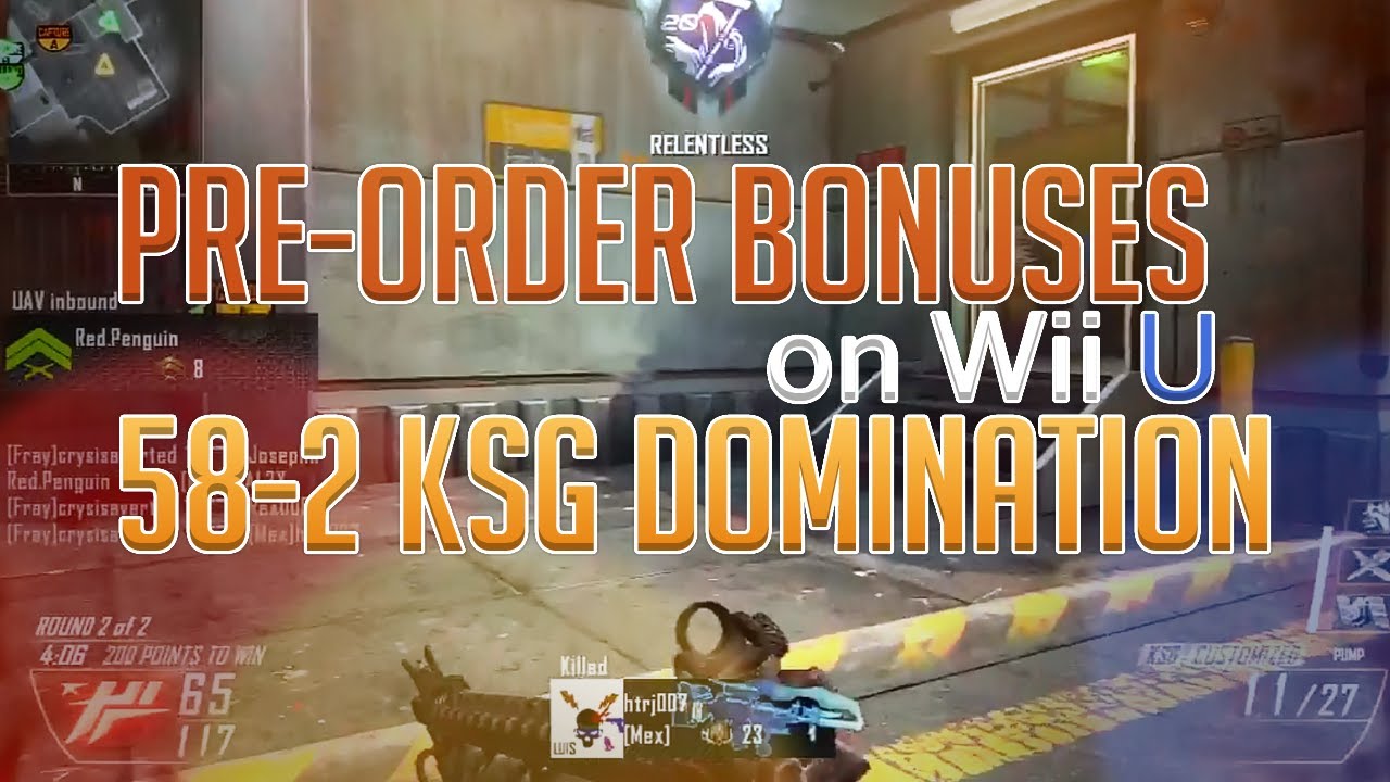 BO2: Pre-order Bonuses on Wii U (58-2 KSG Black Ops 2 Wii U Gameplay ...