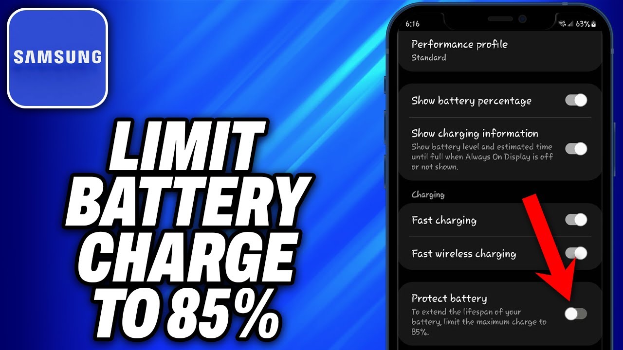 How To Limit Battery Charge To 85 on Samsung -Easy Fix - YouTube