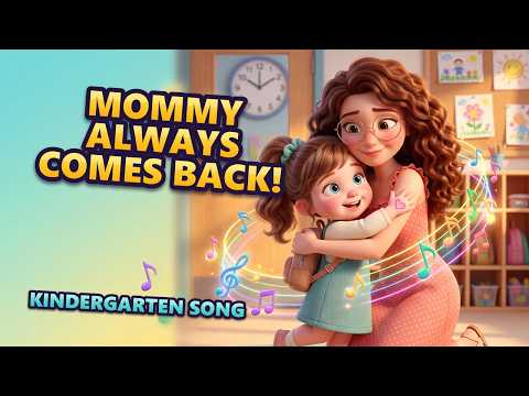 Mommy Always Comes Back 💛 Hug, Kiss, High-Five! | Daycare Drop-Off Song for Toddlers | Wigglemelon