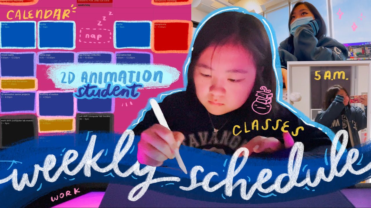 a 2D animation student’s weekly schedule (vlog) - YouTube