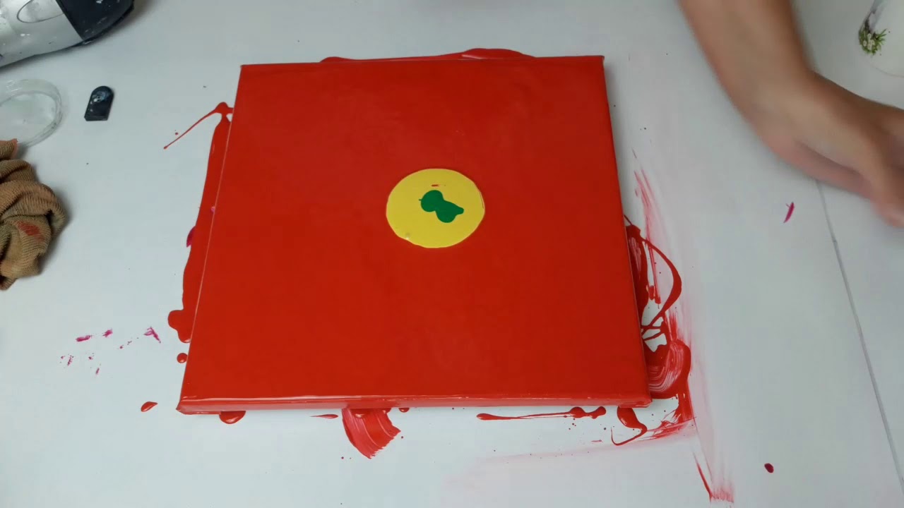 Acrylic Dutch Pour Painting. Spring Red - Such a Surprise - YouTube