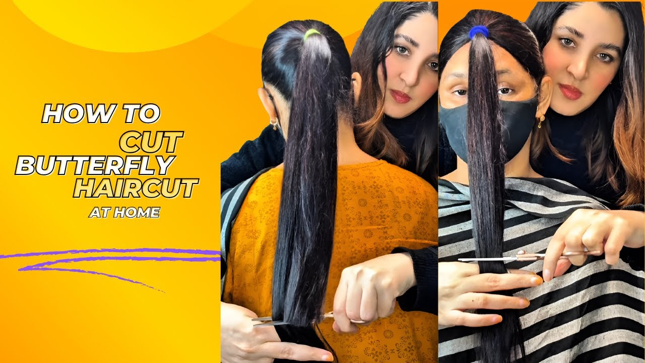 Butterfly Layered Haircut Tutorial Using Only 3 Ponytails (Easiest Long ...