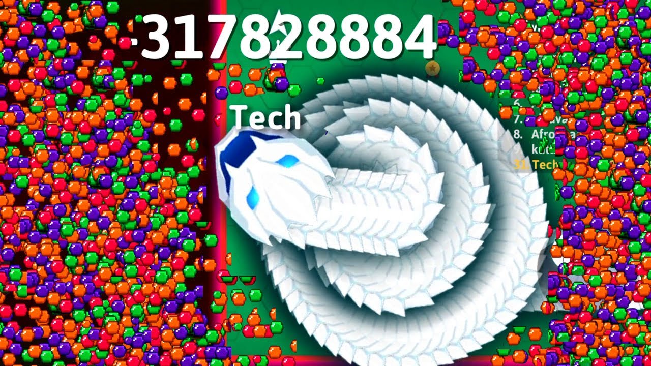 OMG 🐍 BIG WHITE SNAKE FEED CUTE NOOB SNAKES IN SNAKE IO 🐍 BEST EPIC ...