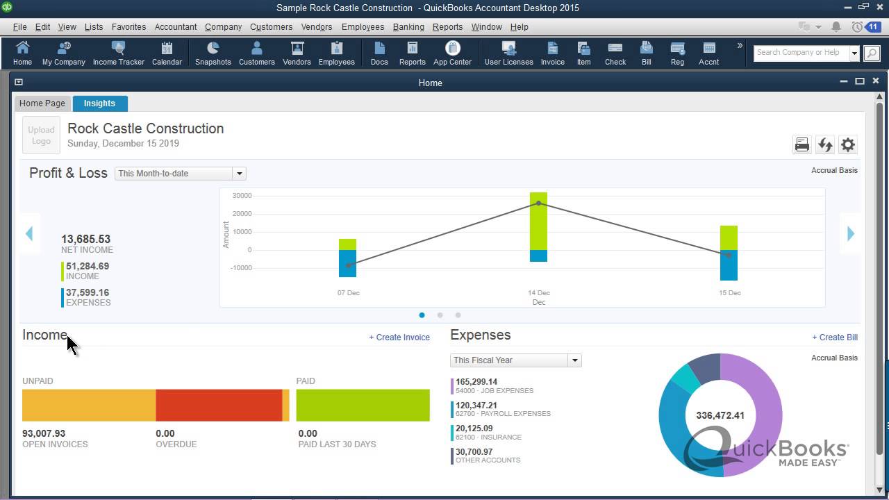 QuickTips™: New Insights Tab on Home Page in 2015 by QuickBooks® Made ...