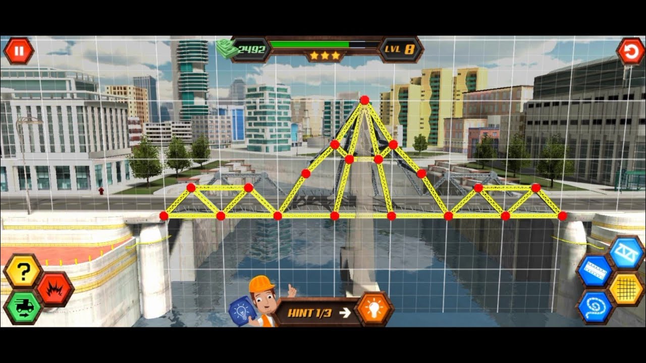 Bridge Construction Simulator 💥(1d Level 8) #game #gaming #gameplay ...