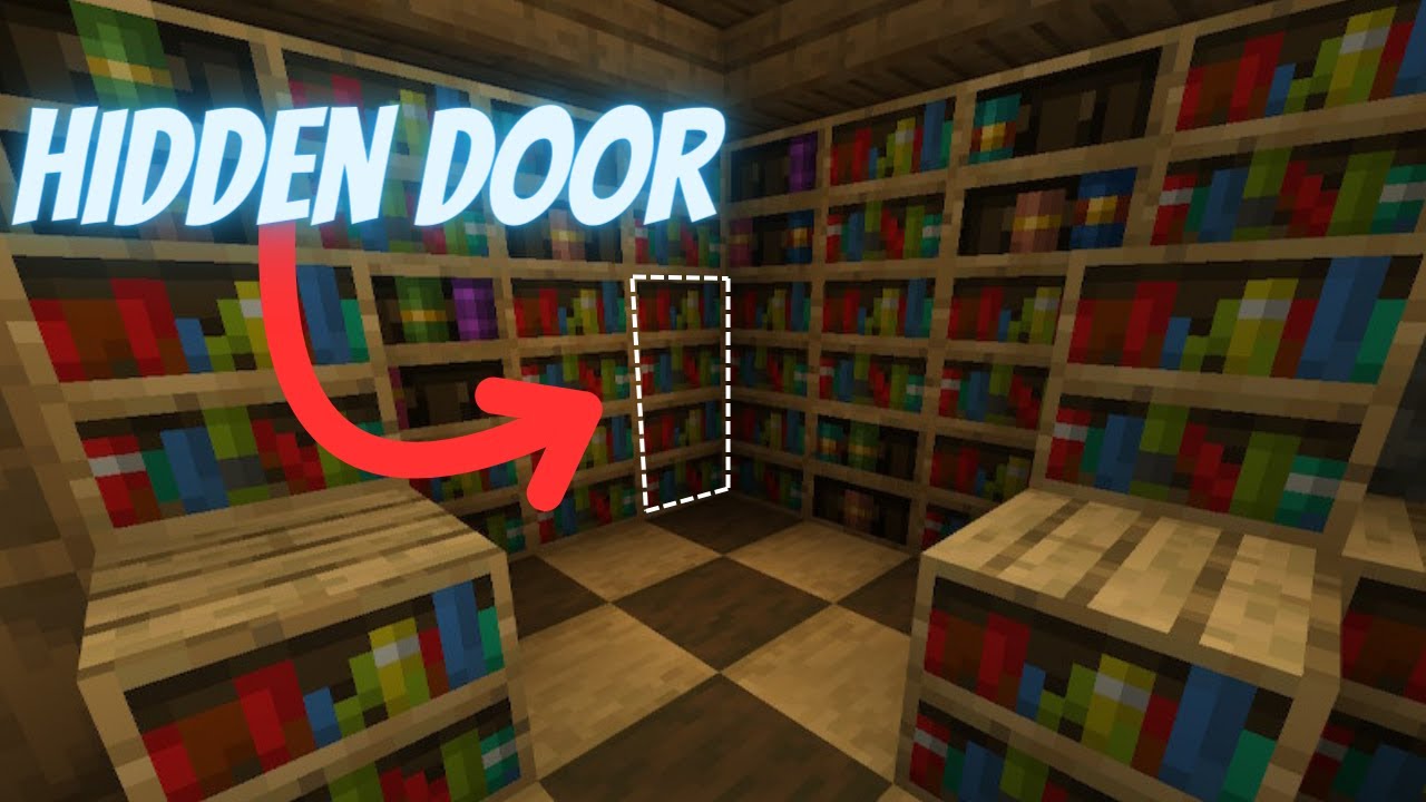 Simple Hidden Redstone Door Minecraft Bedrock 1.20+ - YouTube