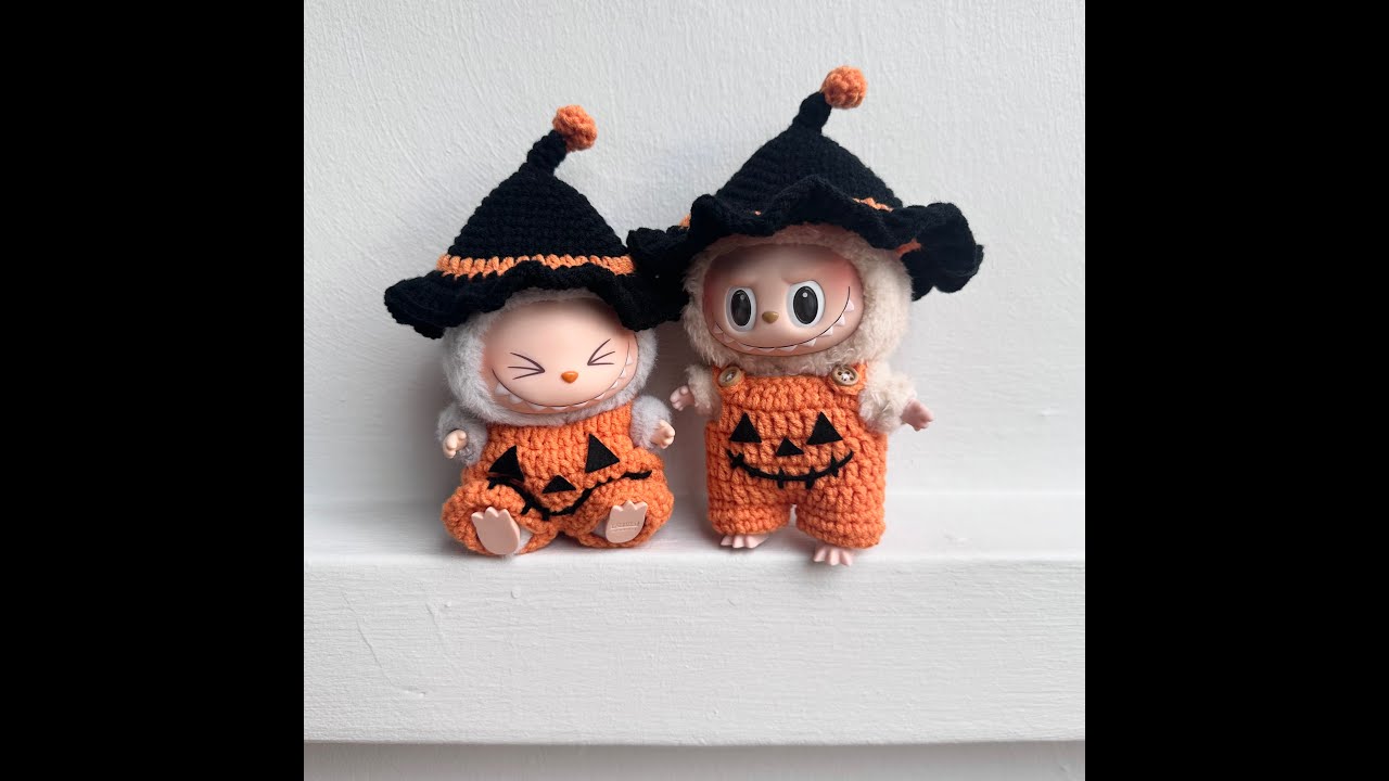 How to sew labubu halloween outfit's facial expression / Labubu ...