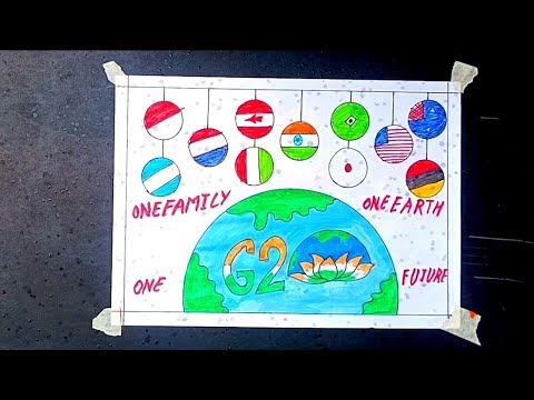 2023 G20 Drawing |G20 Poster | G20 IndiaLogo Drawing |Poster On G20 ...