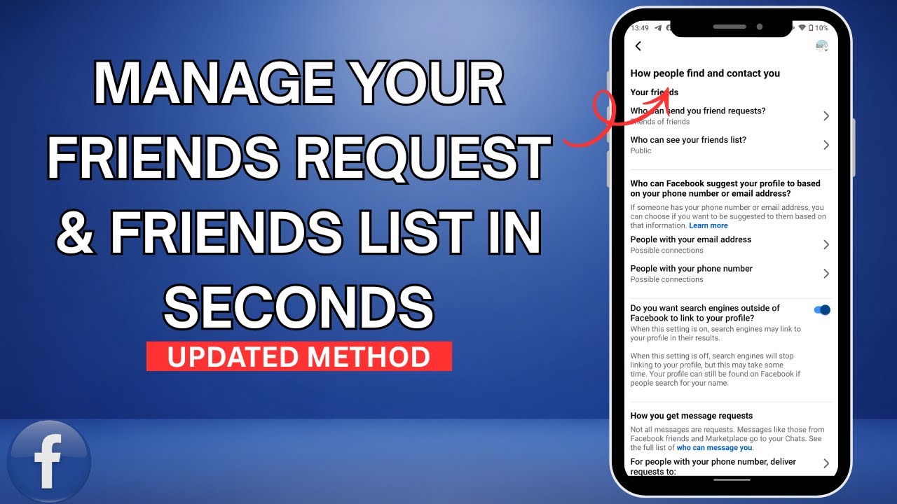 How To Manage Friends Request And Friends List On Facebook | How To ...
